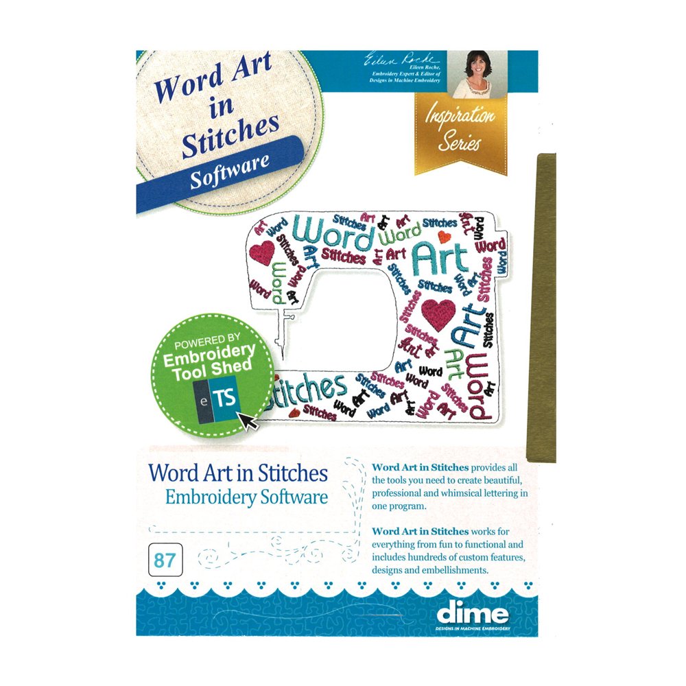Word Art in Stitches Software by dime – Family Sewing